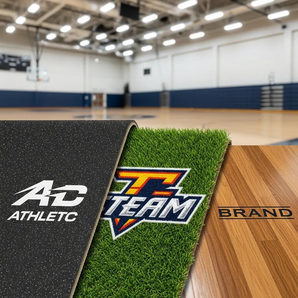 Custom Branding & Logo Integration in Commercial Flooring | Sport Pro ...